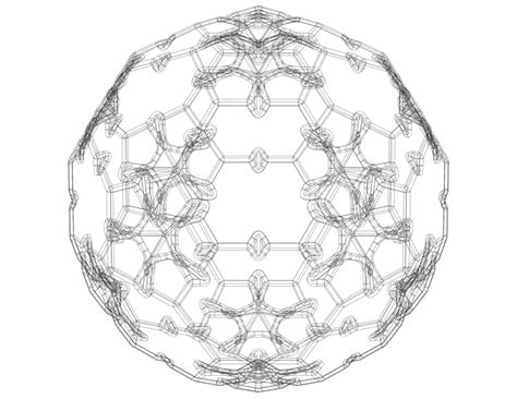Wireframe Shape Sierpinski Buckyball 3d Printing Model Threeding