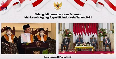 Direktorat Jenderal Badan Peradilan Umum Sidang Istimewa Laporan Tahunan Mahkamah Agung Tahun 2021
