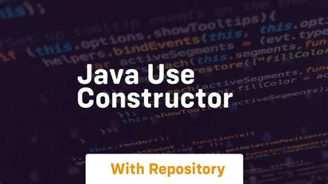 Java Use Constructor Youtube
