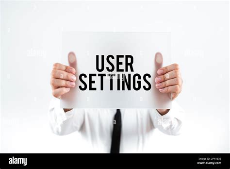 Hand Writing Sign User Settings Business Overview Configuration Of