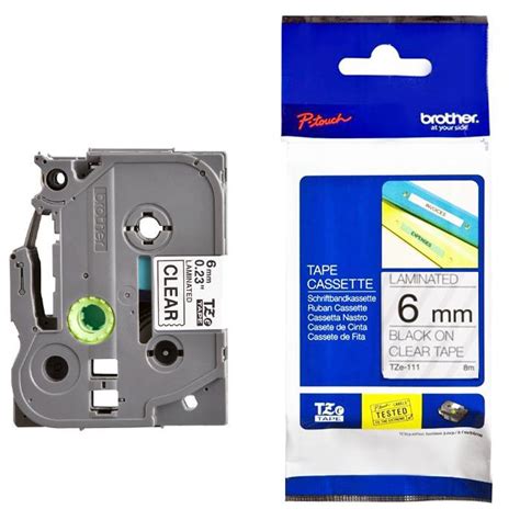 Brother Tze Black On Clear Tape Cassette Mm