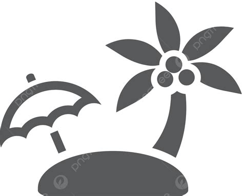 Bw Icons Island Tree Ocean Travel Vector Tree Ocean Travel PNG And Vector With Transparent