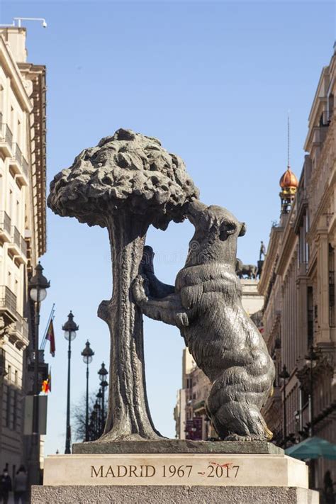 Bear And Strawberry Tree Statue The Symbol Of Madrid Editorial Stock Photo Image Of History