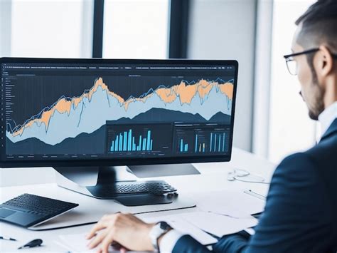 Premium AI Image Financial Report Graph Data Analyse Datum Dashboard