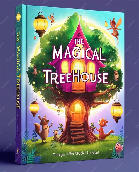 Magical Treehouse Book Cover Design Premium Ai Generated Image