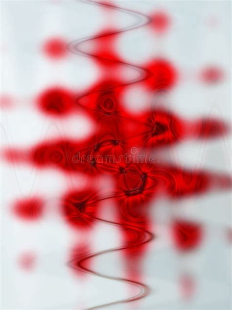 3d Illustration Of An Abstract Red Wavy Psychedelic On White Background