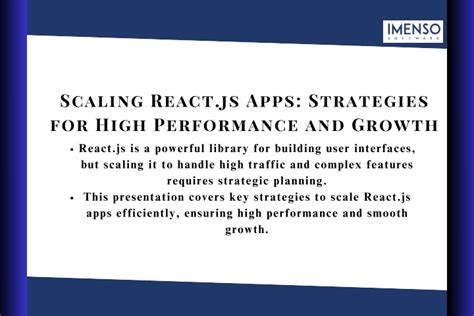 Ppt Scaling Reactjs Apps Strategies For High Performance And Growth
