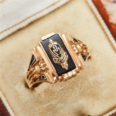 1947 St Michaels High School Class Ring Yellow Gold Artofit