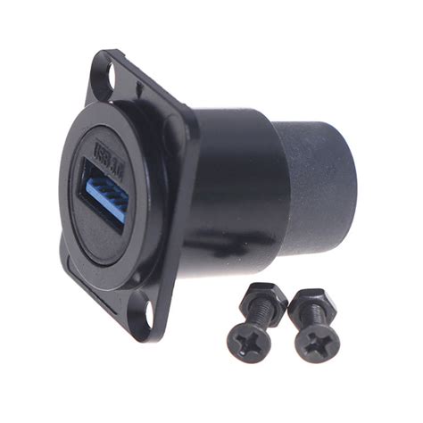 D Type Metal Usb Socket Double Pass Connector Usb 30 Connector Panel