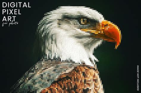 Premium Psd Digital Pixel Photo Effect