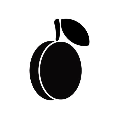 Icône De Vecteur De Prune Vecteur Premium