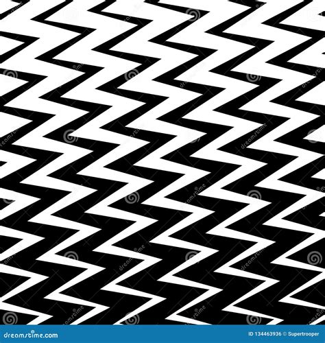 Geometric Simple Zigzag Print Wave Pattern Stock Vector Illustration