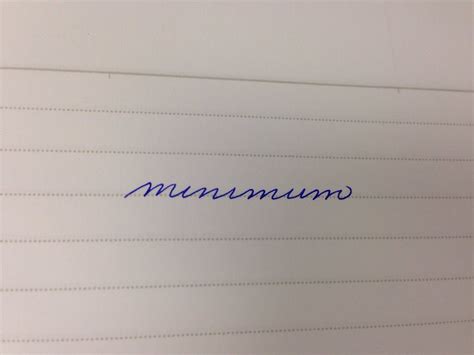 Write Minimum In Cursive Without Dotting The Is Rhandwriting