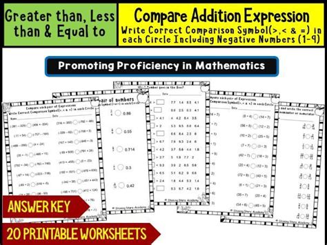 Compare Addition Expression Write Correct Comparison Symbol