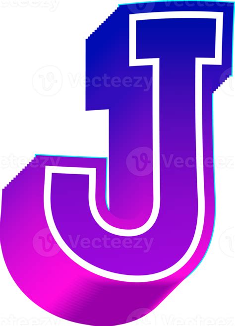 Gradient Bold Alphabet Letters 22940786 Png
