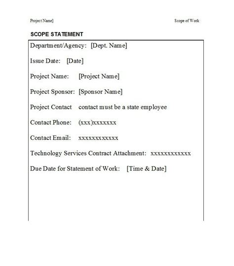 Writing Project Brief Project Proposal Scope Of Work