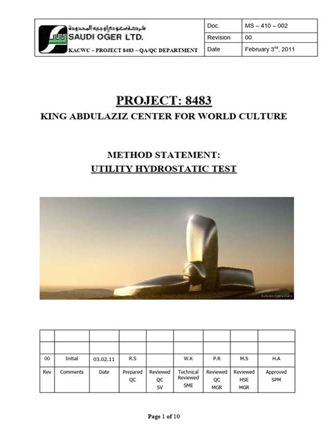 2method Statement Hydrostatic Test Ms 410 002 Pdf Leak Sanitary Sewer 2method Statement Hydrostatic Test Ms 410 002 Pdf Leak Sanitary Sewer