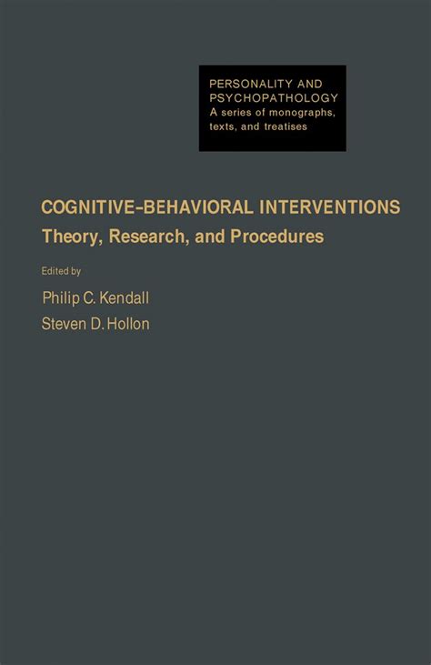 Cognitive Behavioral Interventions Theory Research And Procedures