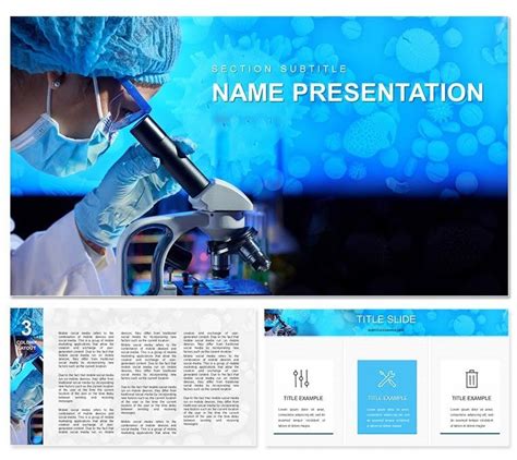 Microscope Observation Of Viruses Bacteria And Fungi Keynote Template