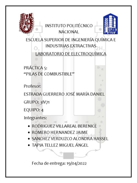 Lab Electroquimica P5 Pilas De Combustible Pdf Pila De Combustible