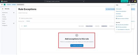 Security Solution Add Exceptions To This Rule Is Showing For