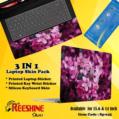 In Reeshine Laptop Skin With Matt Laminate For Inch Inch Inch Laptop Back