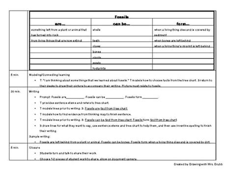 Informational Writing Lesson To Use With Brainpop Jr Fossils Video