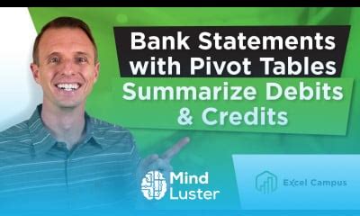 Learn How To Analyze Bank Statements Fast With Pivot Tables Calculated