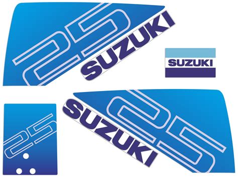 Suzuki Dt25 25hp 2 Stroke Outboard Engine Decal Set Reproduction