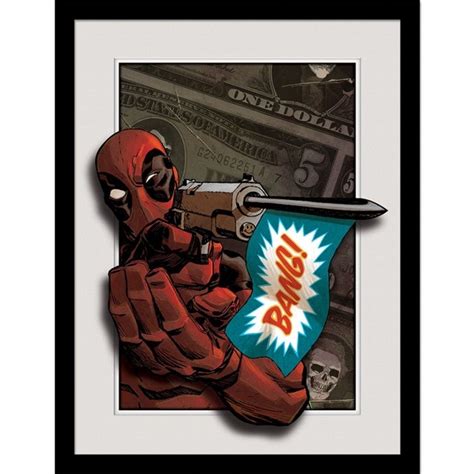 Deadpool Bang Framed Breakout Collector Print Print Free Shipping