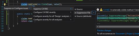 C How To Disable Specific Code Analysis Warning For Entire Class