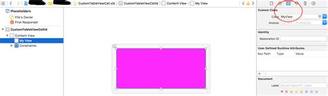 Ios Objc Custom View With Nib Not Visible On Tableviewcell Stack
