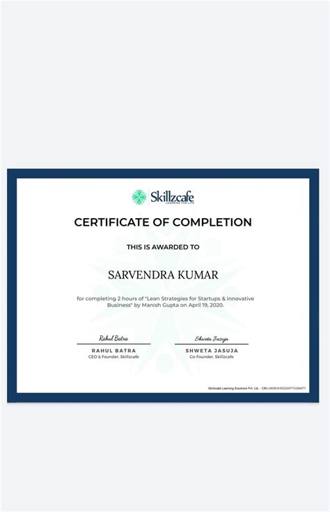 Sarvendra Kumar On Linkedin Certificate Of Startup And Innovative Business