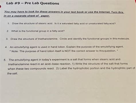 Solved Lab 9 Pre Lab Questions You Mav Have To Look For