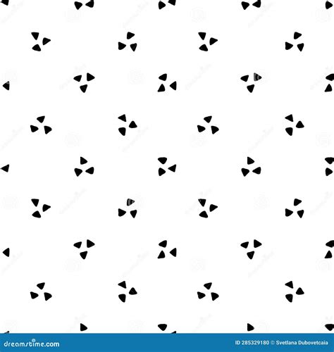 Triangle Seamless Pattern Repeating Small Black Triangular Isolated White Background Repeated