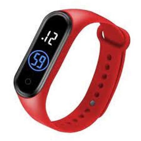 Relogio Digital Autem Originals Pulseira Silicone Com Hora E Data Vermelho