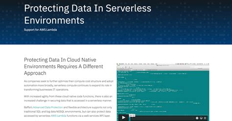 Protecting Data In Serverless Environments Aws Lambda And Baffle