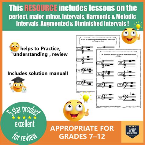 Music Theory Intervals Quiz With Theory Worksheets Made By Teachers