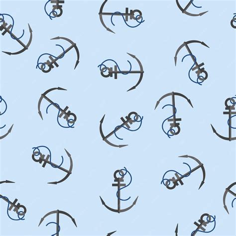 Premium Vector Nautical Vector Anchor Seamless Pattern