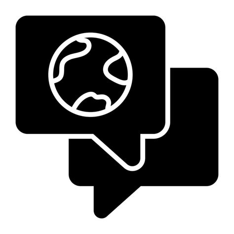 World Globe On Chat Bubble Denoting Vector Of Eco Conversation Premium Design 22503922 Vector