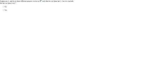 Solved Suppose U V And W Are Three Different Nonzero