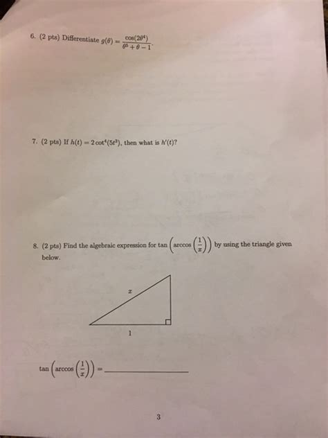 Solved Differentiate G Theta Cos 2 Theta 4 Theta 5 Chegg Com