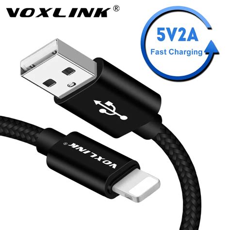 VOXLINK 8 Pin To USB Cable Fast Charger Adapter USB Cable For Iphone 7 6 S Plus 5 5s Ipad Mini