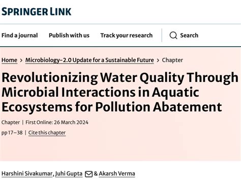 Pdf Revolutionizing Water Quality Through Microbial Interactions In