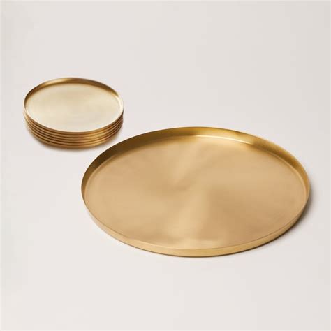 Heirloom Solid Brass Coasters And Serving Tray Bundle Etsy