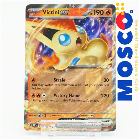 Victini Ex 033197 Ultra Rare Obsidian Flames Pokemon Tcg