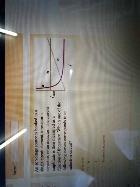 Solved An Ac Voltage Source Is Connected To A Single Circuit Element Which Can Be A Resistor