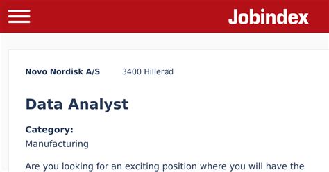 Data Analyst Job Ad Jobindex