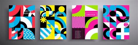 원 형태의 그래픽 기하학적 요소가 있는 컬러 커버의 추상 벡터 그림입니다 브로셔 커버 노트북 배너 잡지 및 전단지 현대적인 디자인템플릿 0명에 대한 스톡 벡터 아트 및 기타