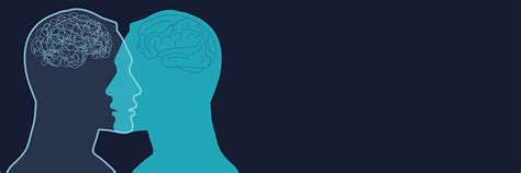 은유 양극성 장애 마음 정신 얽히고 엉킨 두뇌를 가진 두 얼굴 분열 된 성격 개념 기분 장애 2 헤드 실루엣 심리학정신과 정신 건강 정신 건강에 대한 스톡 벡터 아트 및